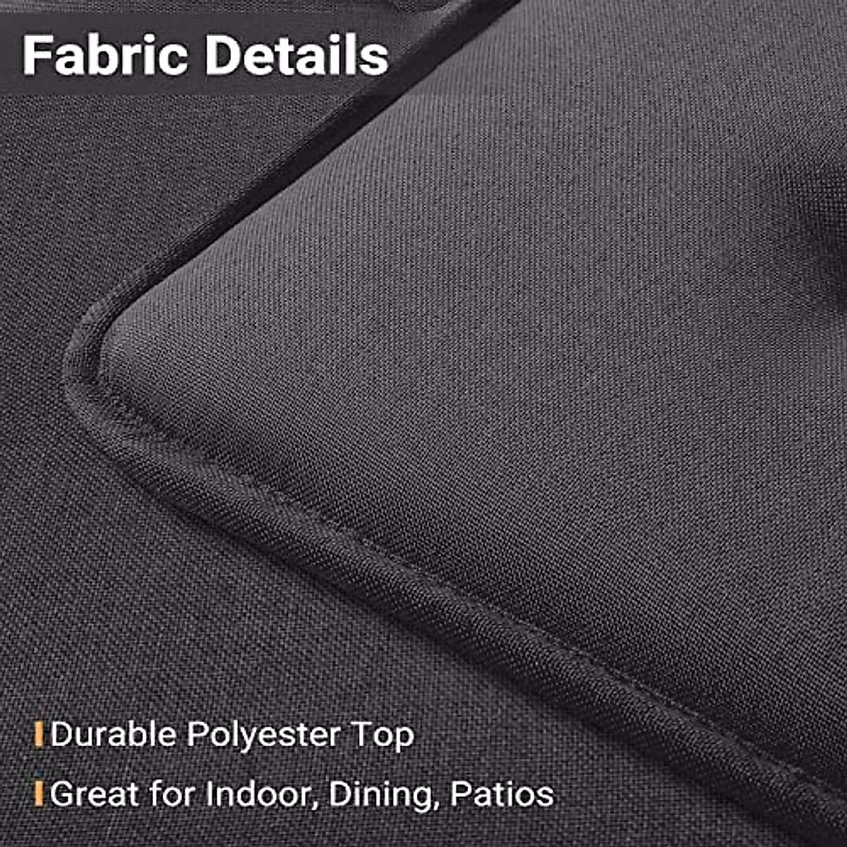 Cozyide U-Shaped Chair Cushions for Dining Chairs 4 Pack, Memory Foam Chair Pads with Tufted Design and Non-Slip Backing, 17" x 16", Dark Grey
