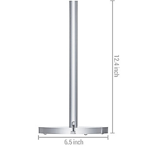 MyGift Modern Clear Premium Acrylic Standing Paper Towel Roll Upright Holder, Minimalist Transparent Countertop Disposable Kitchen Towels Dispenser Stand