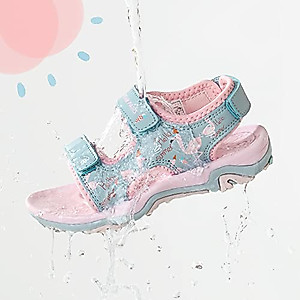 DREAM PAIRS Boys Girls SDAS226K Fashion Athletic Summer Sports Sandals Pink/Blue/Flamingo Size 12 Little Kid