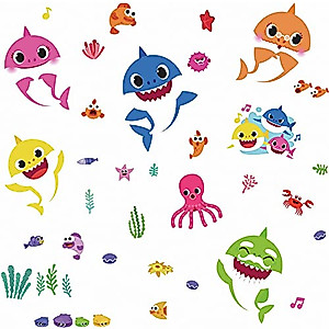 RoomMates RMK4303SCS Baby Shark Peel and Stick Wall Decals