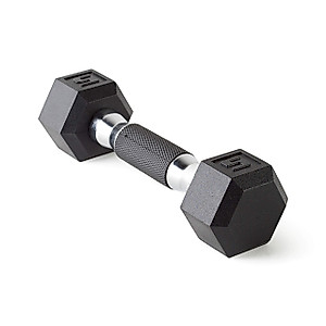 CAP Barbell Coated Dumbbell Weights with Padded Grip, 5-Pound