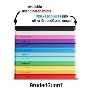 GradedGuard Graded Card Guard Case for Standard PSA Slab Case | Multiple Colors | Soft Touch Matte Finish | Stackable | Made to Fit PSA | Solid TPU and PC Design. (Red)