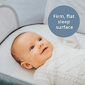 Chicco LullaGlide™ 3-in-1 Stationary Baby Bassinet, Gliding Bassinet and Portable Bassinet, Waterproof Mattress and Fitted Sheet, Travel Bassinet for Baby Includes Carry Bag | Luna/Grey