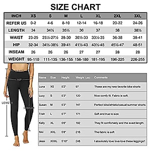 HLTPRO Leggings with Pockets for Women(Reg & Plus Size) - High Waist Tummy Control Yoga Pants with Pockets for Workout Black