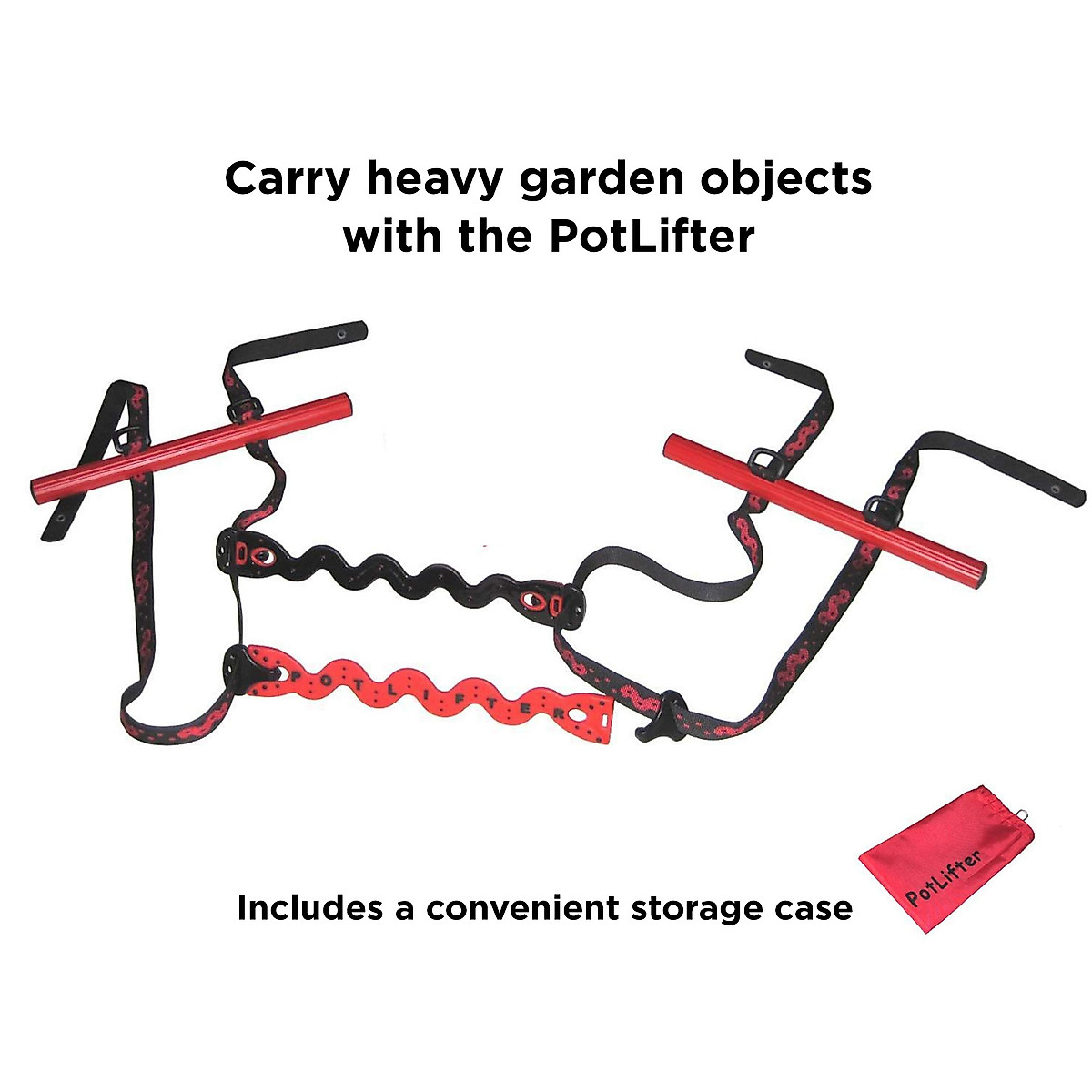 PotLifter - Potted Plant Mover and Essential Lifting Tool For Garden Flower Pots, Planters, Trees, Rocks - Lifts Up to 200 Pounds - A Plant Caddy Alternative, Easily Move Heavy Items Around Your Yard