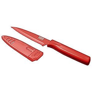 Kuhn Rikon"Colori 1" Serrated Paring Knife, Red