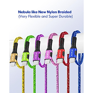 USB C Cable 6ft 3.1A Fast Charging 6-Pack USB A to USB C Cable for Samsung Galaxy S10 S9 S8 Note10 9 8 LG V50 V40 G8 G7