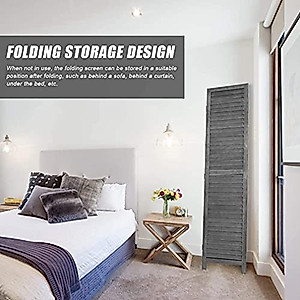 Room Dividers 3 Panel Partition Room Dividers 5.6 Ft Tall Privacy Wall Foldable Room Divider Privacy Screen Wood Screen Room Separator for Home Office Bedroom Restaurant , Gray
