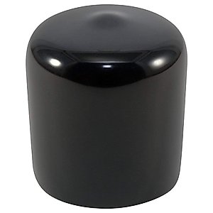 (Pack of 25) Caplugs: 7/8" to 15/16" Round Black Vinyl Flexible End Cap Bolt Screw Rubber Thread Protector Safety Cover | for 0.875 Inch Pipe Post Tubing Rod OD Protective Cover.