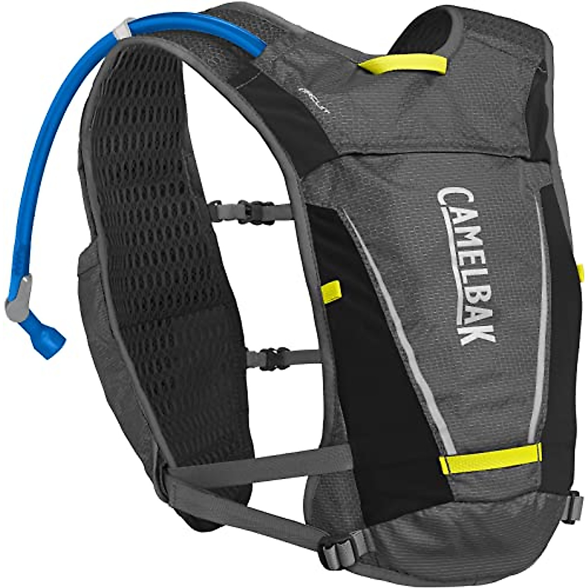 CamelBak Circuit Run Vest with 50oz Hydration Bladder, Graphite/Sulphur Spring, One Size