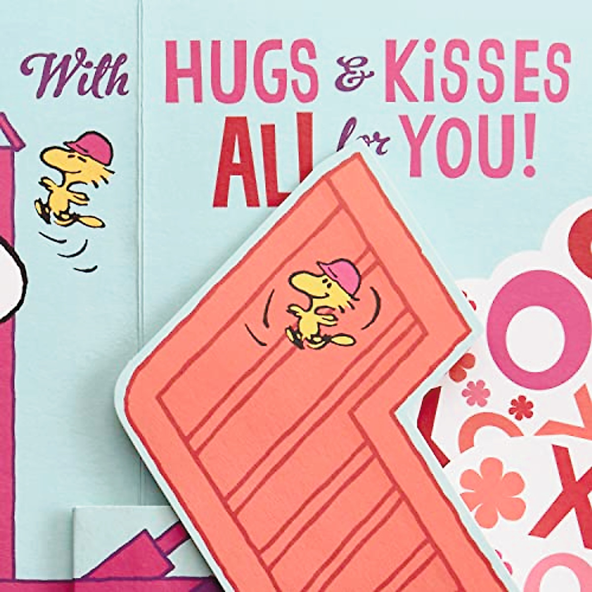 Hallmark Pop Up Peanuts Mothers Day Card or Birthday Card for Mom (Snoopy, Hugs and Kisses for You) (0599MBC7615)