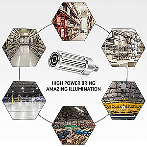 DuuToo 100W Commercial Grade Corn LED Light Bulb Fanless(800 Watt Equivalent) - E26/E39 Large Mogul Base LED Bulb - 4000K Neutral White 12,000 Lumens High Bay Area Lighting in Warehouse Parking Lots