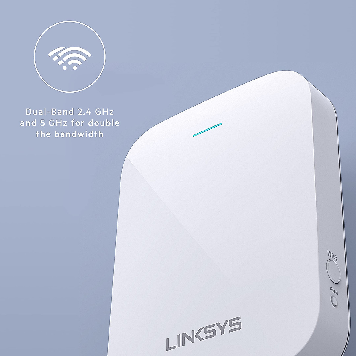 Linksys WiFi Extender, WiFi 6 Range Booster, Dual-Band Booster, Internet Repeater, 2,000 Sq. ft Coverage, Speeds up to (AX1800) 1.8Gbps - RE7310