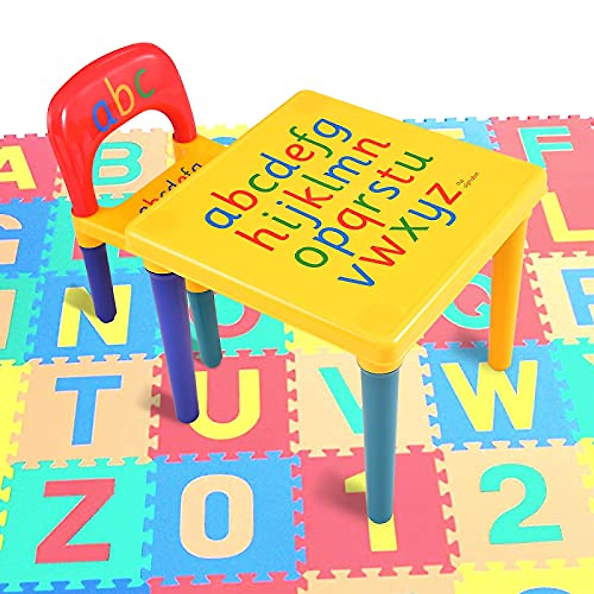 Children's Plastic Table and Chair Set, Which Can Be Used in Kindergartens, Homes, Gardens and Amusement Parks ( Color : JE08399 )