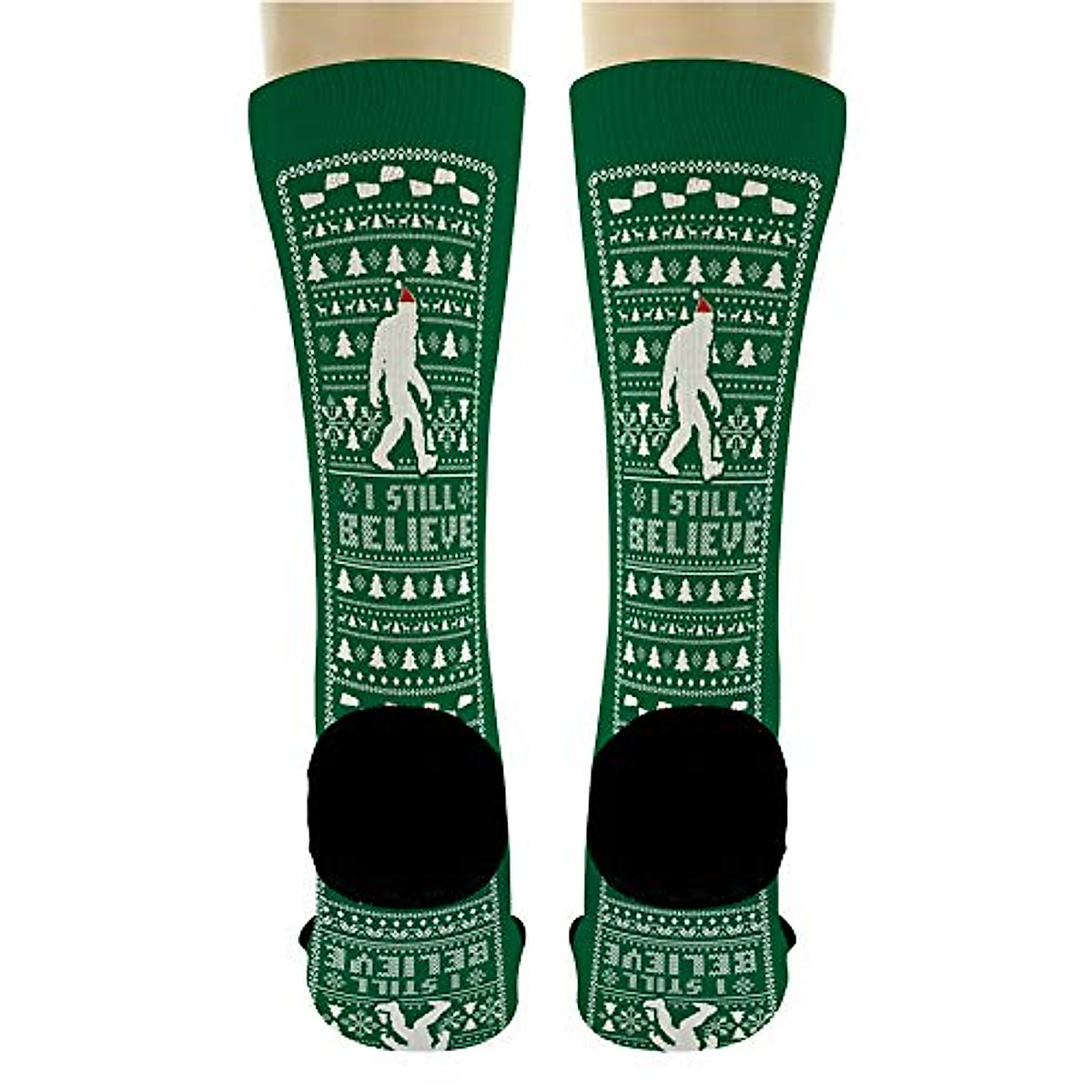 Holiday Socks I Still Believe Bigfoot Socks Sasquatch Christmas Clothes 1-Pair Novelty Crew Socks