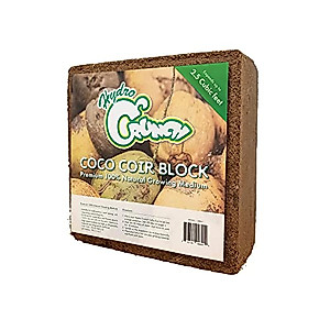 Hydro Crunch CB801-2PK Coco Coir Block 2.5 Cubic Ft Block (2-Pack), Brown