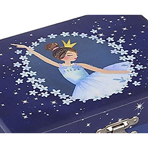 Jewelkeeper Ballerina Musical Jewelry Box with 2 Pullout Drawers, Glitter Design, Swan Lake Tune