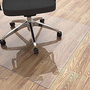 Clear PVC Desk Chair Mat Transparent Home Floor Protector mat Chairmats Non-Slip, wear-Resistant,1mm Thick Clear Floor Protector Carpet for Hard Surface Floors, Non Slip Easy Clean Area Rug Pad,61/91/