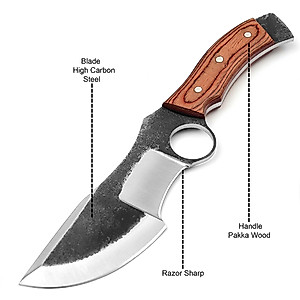 Poshland TR-2153 Custom Handmade high Carbon Steel Tracker Knife - …