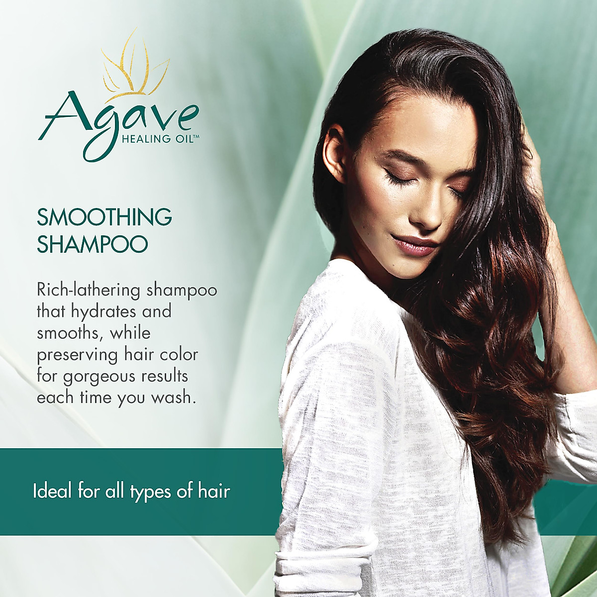 Agave Healing Oil - Smoothing Shampoo - Moisturizes Hair - 8.5 Fl Oz (Pack of 1)