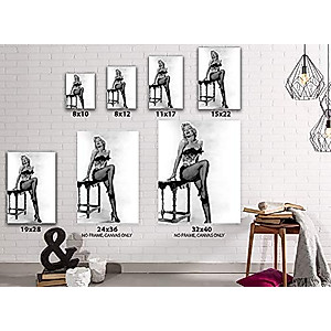 Marilyn Monroe Canvas Marilyn Monroe Bombshell Print Ready to Hang Canvas Beautiful Wall Decor 8" x 12"