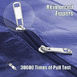 SWEET DOLPHIN 6 Pack Extra Large Moving Bags with Strong Zippers & Carrying Handles, Heavy Duty Storage Tote for Space Saving Moving Storage, Fold Flat, Alternative to Moving Box (Navy Blue)