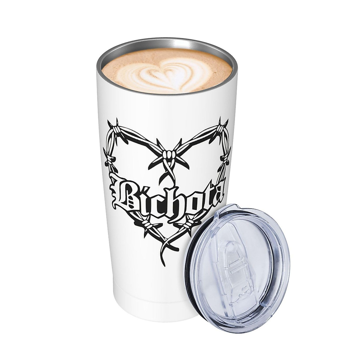 Kiserjens Stainless Steel Insulated Tumbler Vacuum Water Bottle Travel Cup Coffee Mug With Straw,Lid and Brush 20 oz