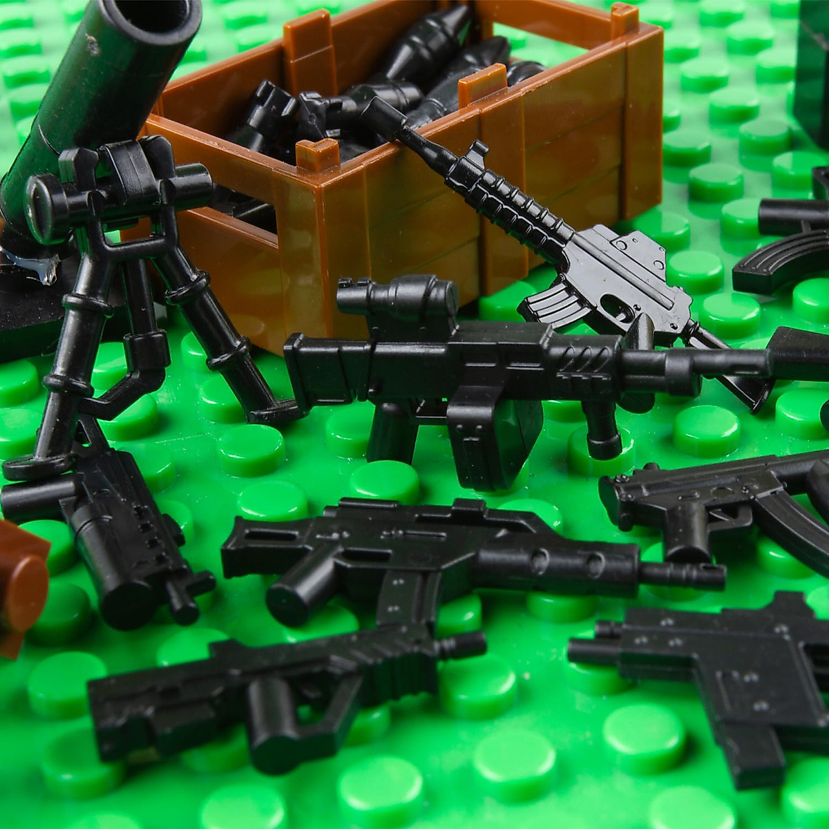 VICVIK Weapons Pack Military Weapons Accessories WWII Soldier Model Toys Military Equipment Battle Blocks Bricks Children's Toys, Compatible with Mini Figure Brick Toy for Boys Age 3＋