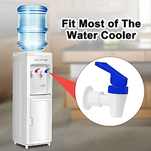 LifCratms 2Pcs Replacement Cooler Faucet, 2 Blue Internal Thread Plastic Spigot Water Dispenser Tap Set for Water Cooler Dispenser Water Bucket