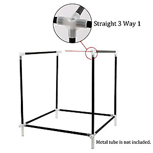 uxcell Shoe Rack Accessories Connectors, 13mm Inner Diameter for Repair Assembled Wardrobe Straight 3 Way, Replacement of Parts 15 Pcs