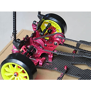 Hobbypower 1/10 Alloy & Carbon D3 4WD Drift Racing RC Model Car Frame Kit with Front One Way