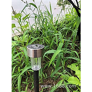 RichesY Solar Garden lamp-12 Large Capacity LED Stainless Steel, Lawn Lights, Light.Outdoor Driveway Sensor Outdoor Landscape Lighting(Multi-Color)