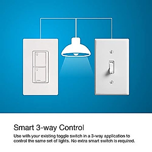 Lutron Caseta Smart Switch Starter Kit | Compatible with Alexa, Apple HomeKit, and the Google Assistant | P-BDG-PKG1WS | White