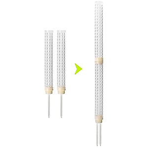 Small Plastic Moss Pole for Monstera and Climbing Plants-Mighty Plant Support (White,4)