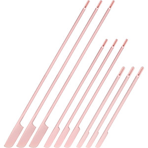 9 Pieces 3 Sizes Silicone Spatula for Beauty and Kitchen Silicone Makeup Spatula Silicone Bottle Scraper Spatula Lotion Spatula for Girls and Women (Pink)