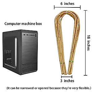 10-Packed In Carton, 18" Natural Bamboo U Trellis Support For Climbing Plants, U Hoop Trellis Perfect For Potted Plant Growing