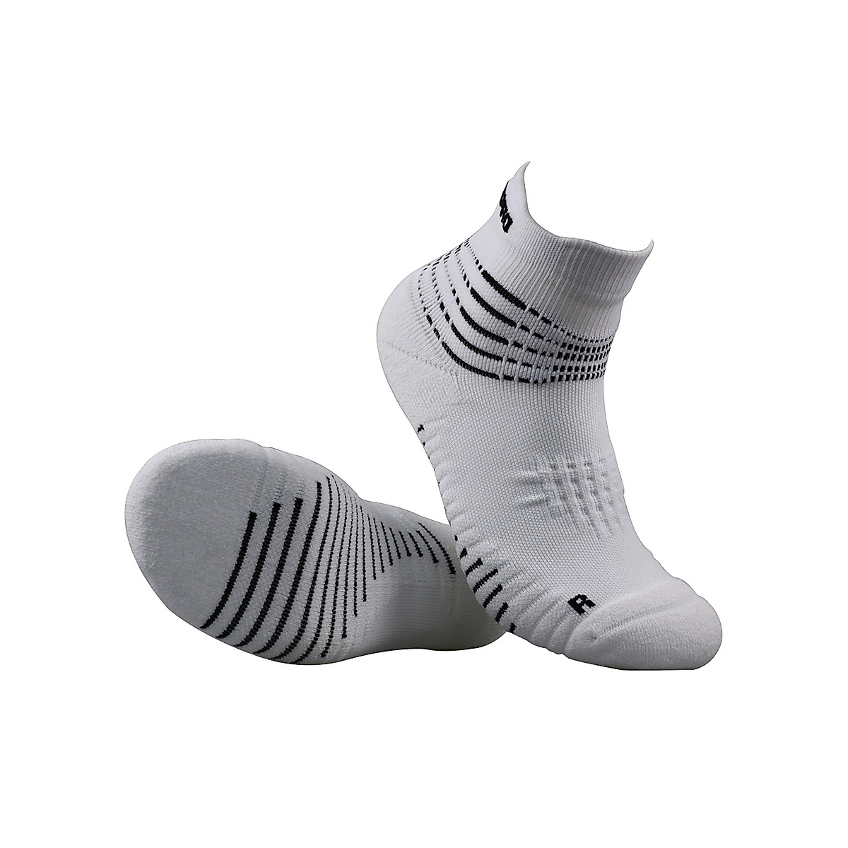 GermaPro 2 Pairs Multi-Sports Arch Compression Ankle Socks w/Moisture Wicking Anti-Stress Anti-Blister Fiber for Men & Women