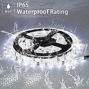 Lrimauix RV Awning Lights, 12V 16.4FT White RV Camping Awning Lights, Motorhome Travel Trailer Canopy Led Lights, Waterproof RV Exterior Awning Strip Lights, RV Outdoor Lights