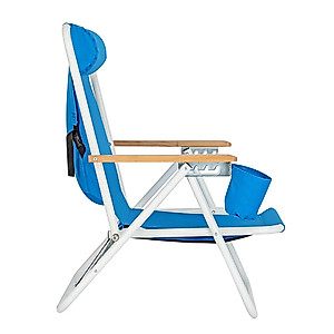 Kcelarec Portable Folding Beach Chairs, Outdoor Lawn Lounge Reclining Chair Backpack Camping Chair with Pillows for Patio,Poolside, Beach, Yard