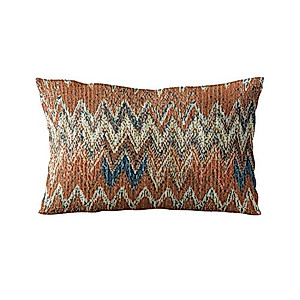 Plutus Brands Multi-Color Plutus Wave Chevron Luxury Throw Pillow 18 in x 18in, Double Sided 18" x 18"