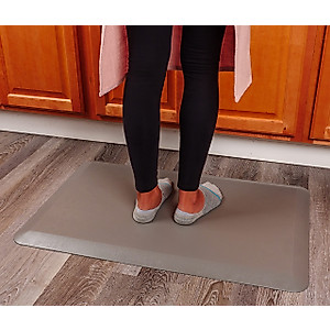 KAF Home Anti Fatigue Floor Mat - Cushioned Comfort Mat, Perfect for Kitchen, Standing Desk, Garage and Workshop - 3/4 Inch Thick Non-Slip, Durable, and Stain Resistant Comfort Mat (Gray, 20x32)