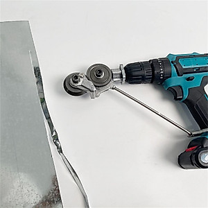 Metal Drill Bit Attachment New 2022 Electric Drill Scissors Electric Drill Cutter Attachment Electric Drill Cutter Secure And Durable Metal Cutting (Metal) Drill Bit Attachment (Silver, One Size)