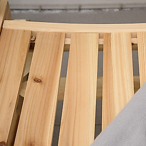 Outsunny 2-Person Wood Rocking Chair with Log Design, Heavy Duty Loveseat with Wide Curved Seats for Patio, Backyard, Garden, Natural