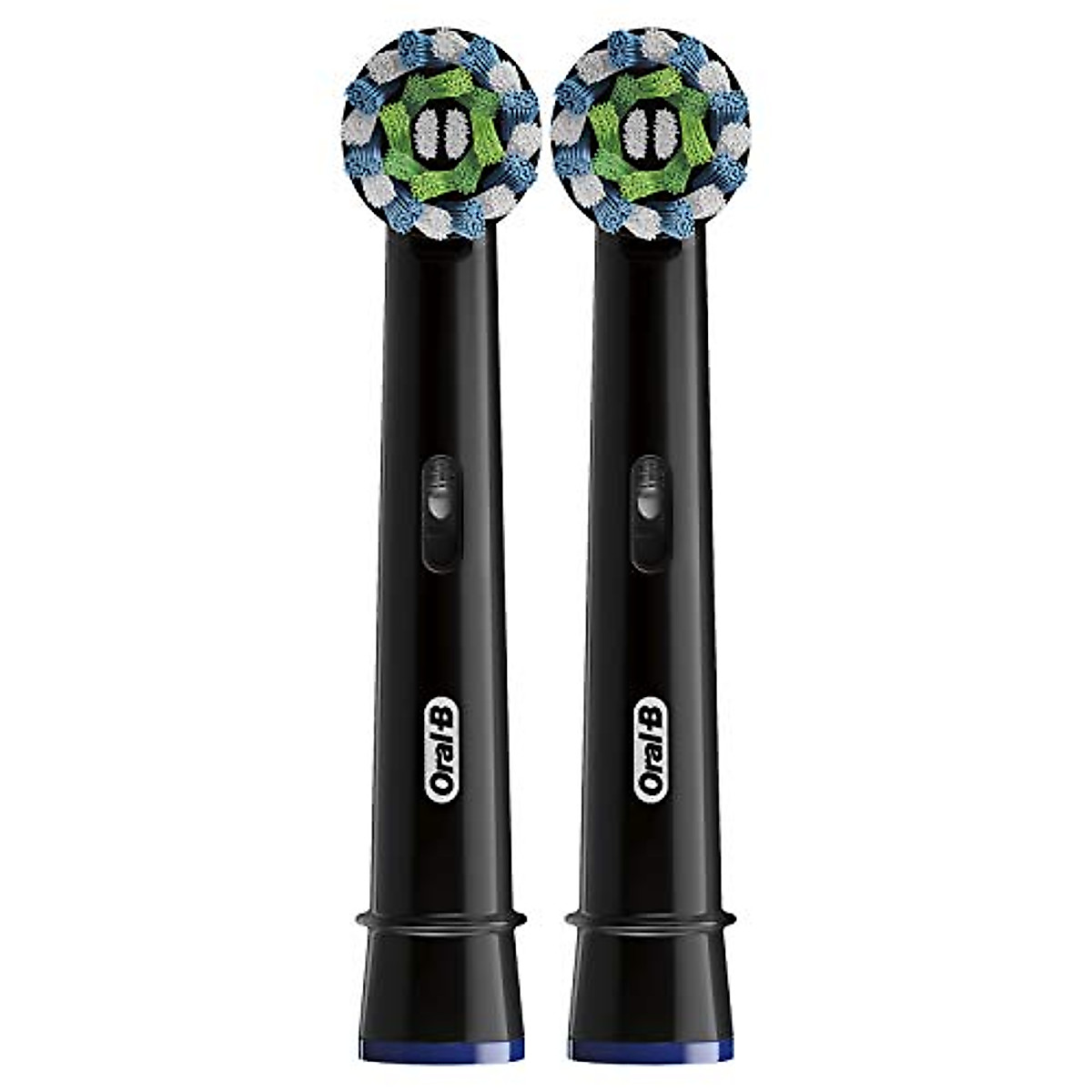 Oral-B CrossAction Electric Toothbrush Replacement Brush Head Refills, Black, 2 Count