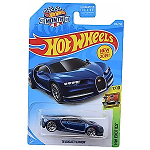 Hot Wheels '16 Bugatti Chiron - 2019 Month Card - Blue