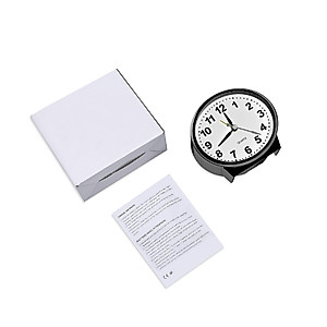 AMIR Analog Alarm Clock Battery Operated, Silent Non Ticking Small Travel Clock, Lighted on Demand & Snooze, Increasing Volume, Loud Clock for Heavy Sleepers, Kids, Elder Bedroom