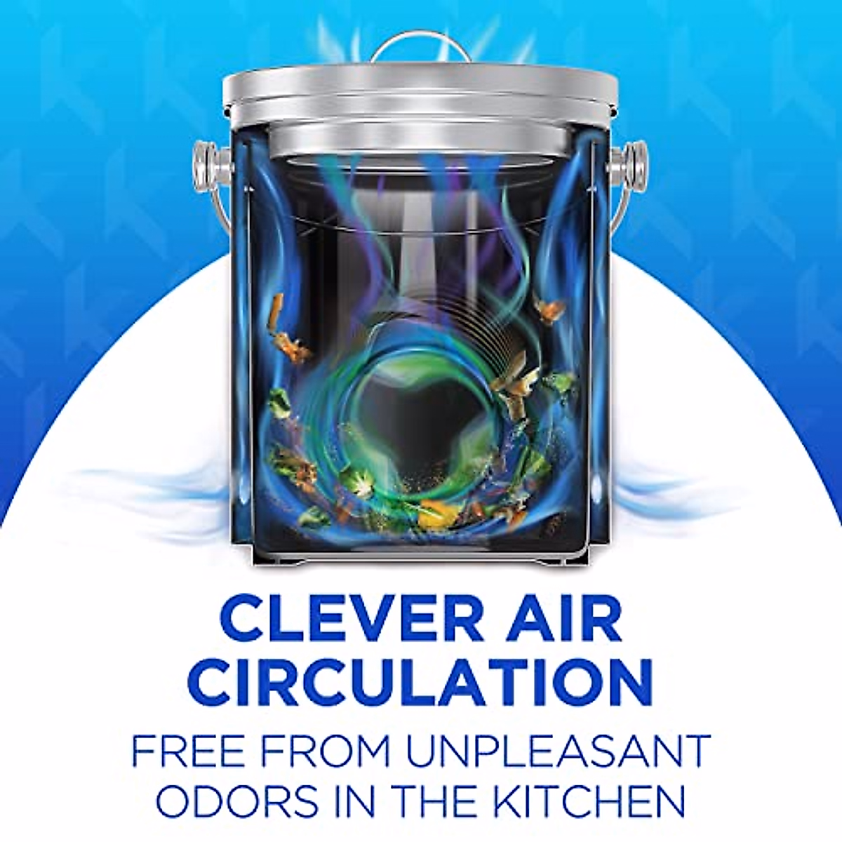 Stainless Steel Compost Bin for Kitchen Counter - Odor-Free Indoor Trash Bin with Clever Air Circulation and Filter [1.3 Gallon] - No Need for Plastic Bags Thanks to The Dishwasher Safe Inner bin