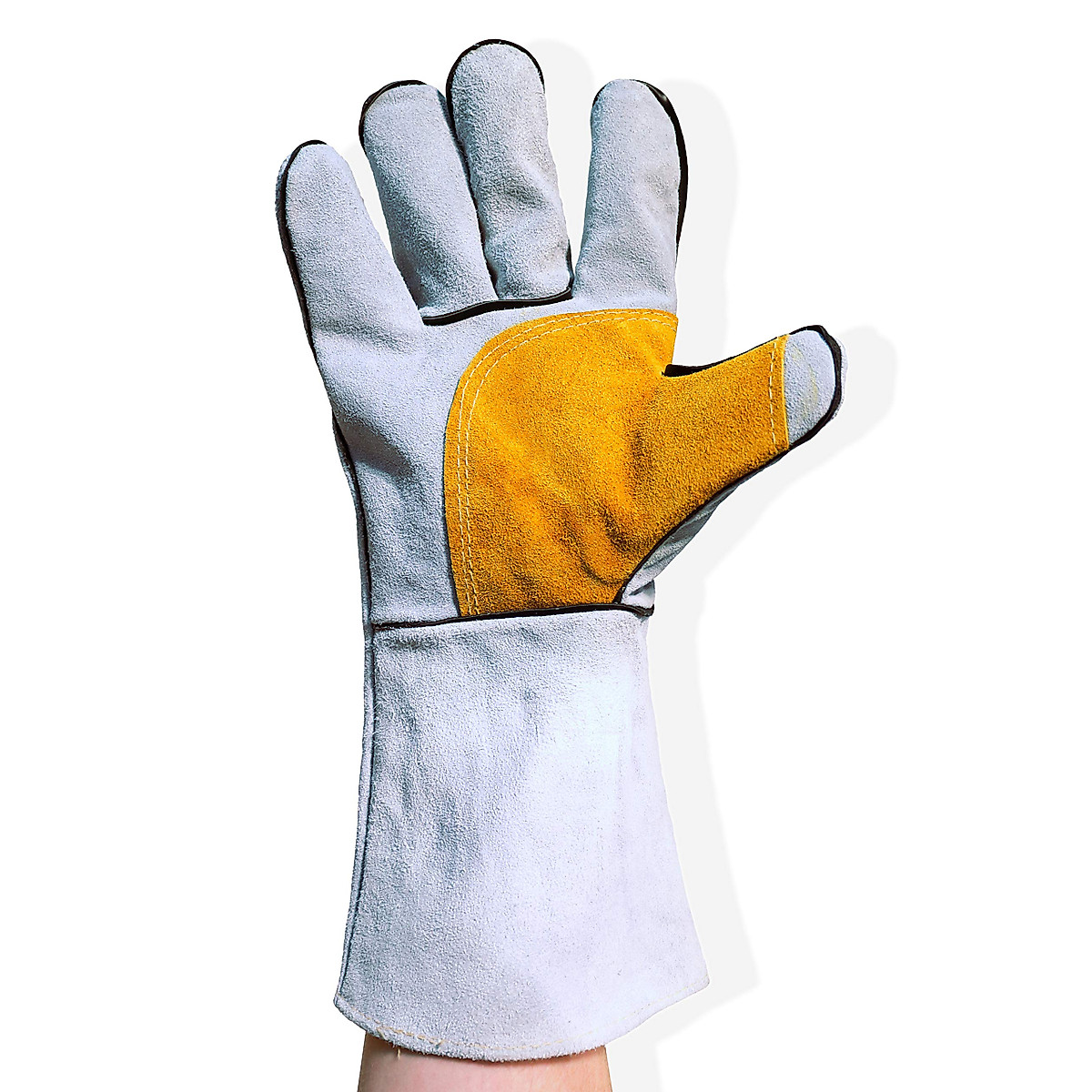 WizeAven 36" Fire Pit Mat- High Temp Premium Quality Protective Pad- Ideal for Your Outdoor Deck, Grass or Under Grill from Flame or Embers - Complete with Heat Resistant Durable Leather Gloves