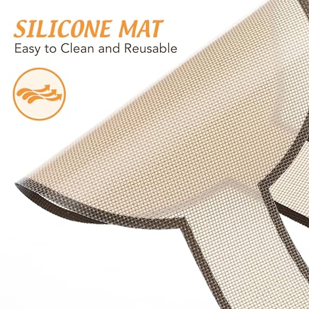 Baking Mat for Dutch Oven: Glass Fiber Bread Baking Long Handles Sling Baking Mat Dough Bread Sling Baking mat to Transfer for Dough Reusable Baking Mats