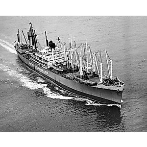 Posterazzi High angle view of a container ship in the sea Moore-McCormack Lines Poster Print, (24 x 36)